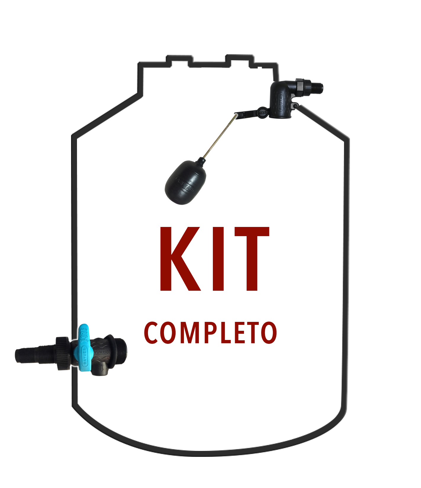JUEGO COMPLETO TINACO ALTO 3/4 (MULTICONECTOR 624, VARILLA 147 ...