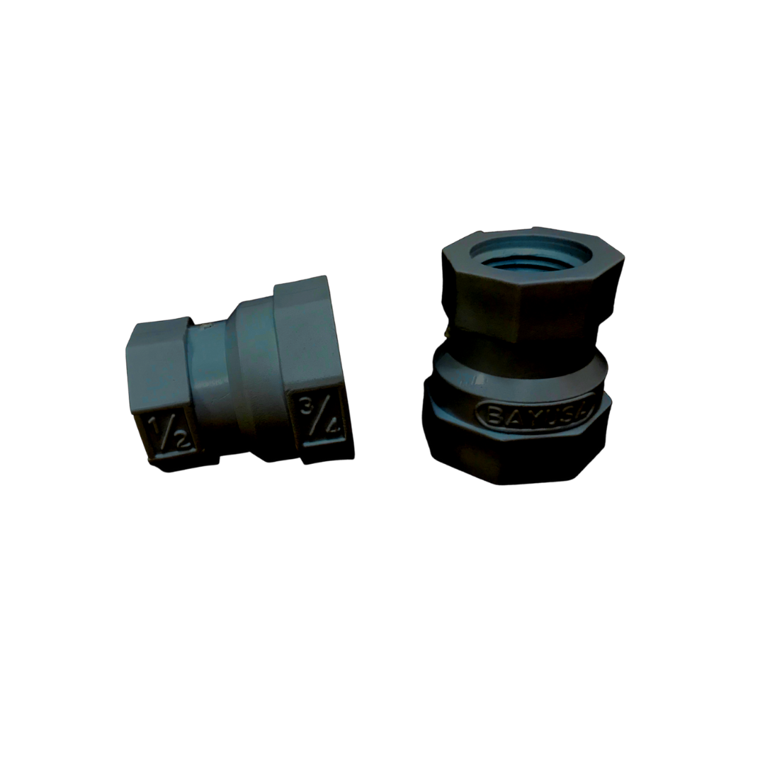 COPLE ROSCA INTERIOR C/ REDUCCION 3/4″ A 1/2″ NEGRO – Bayusa de México